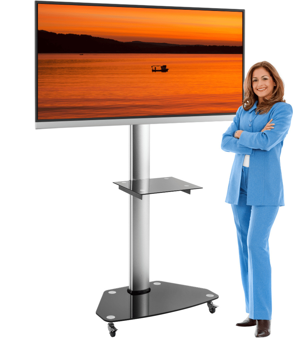 TV Standaard Laag 45 Draaibaar Handig Voor Beurs En POS